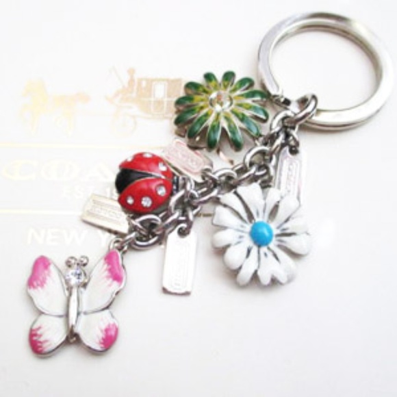 Coach | Accessories | New Coach Butterfly Ladybug Flower Keychain ...
